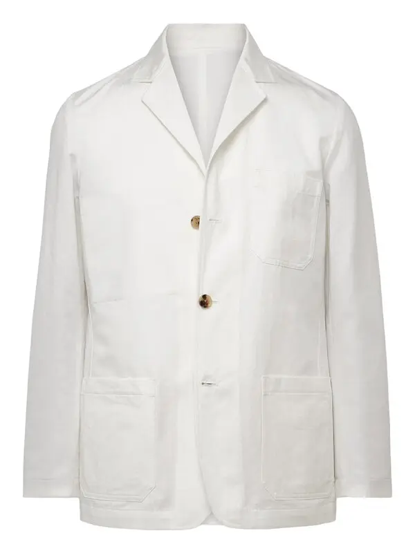 Paul Smith Unstructured Linen Blazer - White