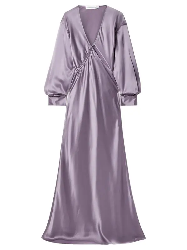 Christopher Esber Cutout Silk-satin Maxi Dress - Purple