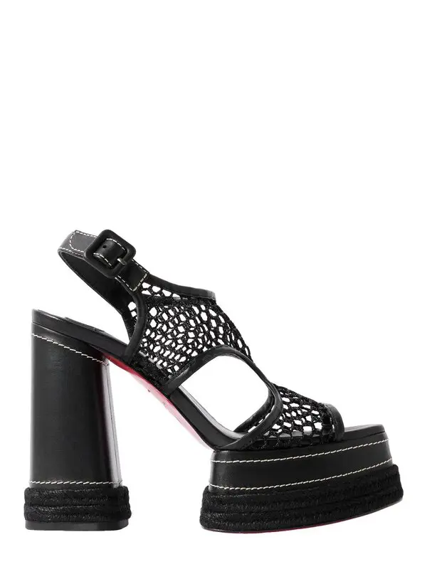 CHRISTIAN LOUBOUTIN Almeja 130 Platform Sandals - Black