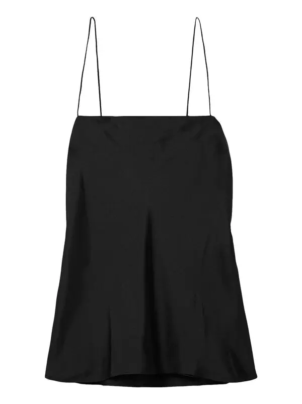 Another Tomorrow Silk-twill Camisole - Black