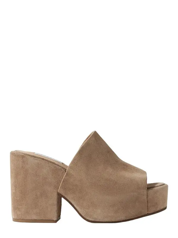 Gabriela Hearst Ares Suede Platform Mules - Neutrals