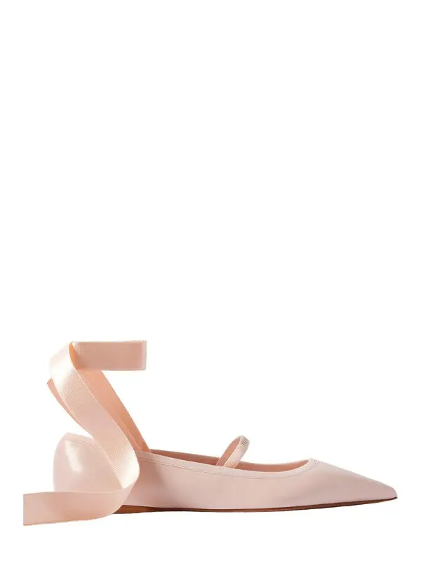 FERRAGAMO Carice Leather Ballet Flats - Pink