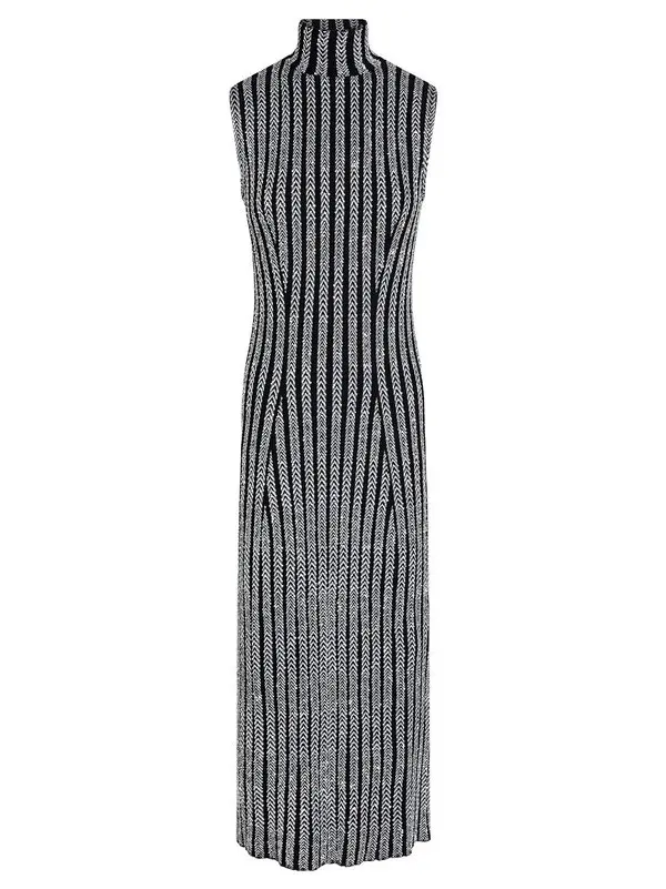 Missoni Sequin-embellished Ribbed-knit Turtleneck Midi Dress - Black