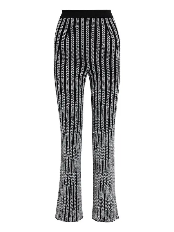 Missoni Sequin-embellished Flared Pants - Silver