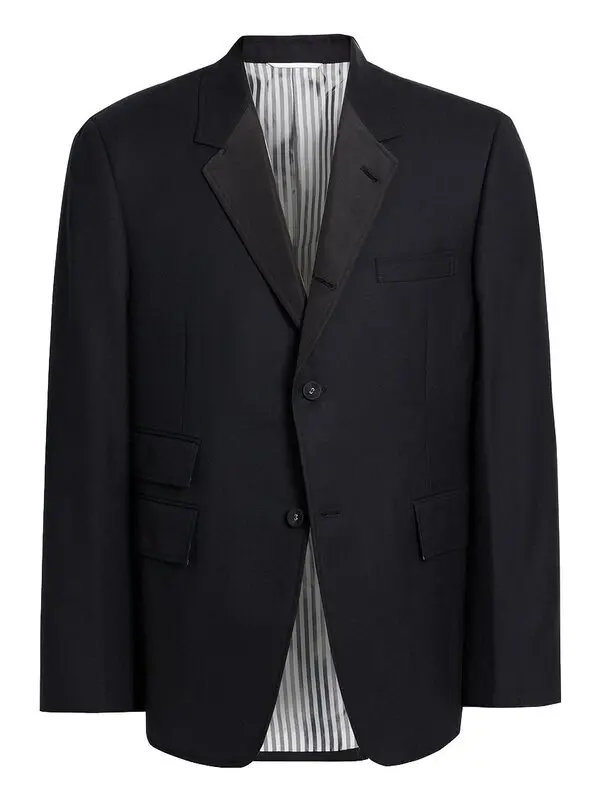 Thom Browne Wooltwill Blazer - Black