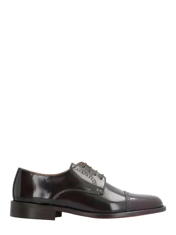 Bruno Magli Leather Derby Shoes - Brown