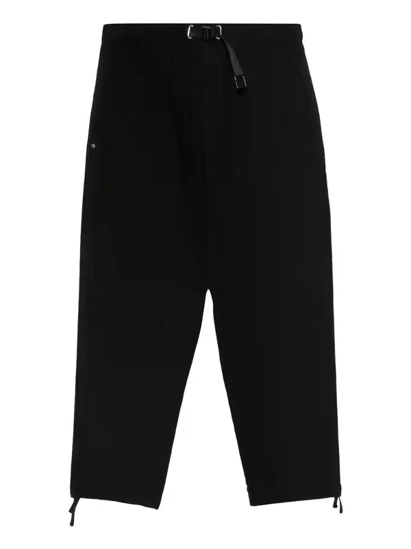 WHITE SAND Tapered Trousers - Black