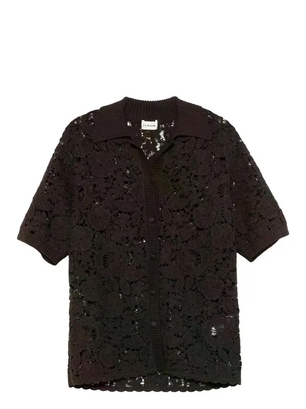 P.a.r.o.s.h Macramé Shirt - Brown