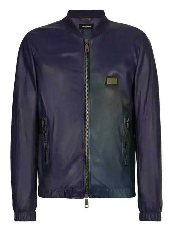 Dolce & Gabbana Leather Jacket - Blue
