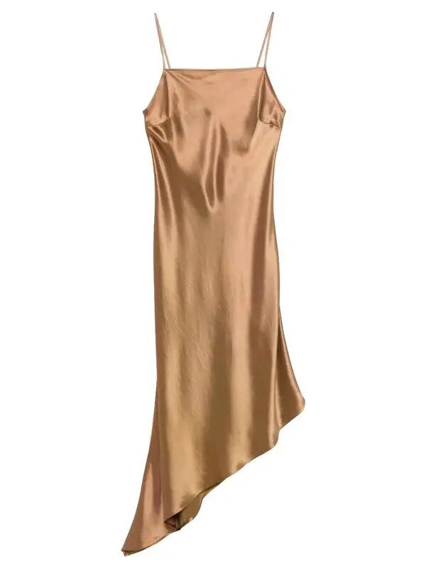 BY MALENE BIRGER Satin Midi Dress - Brown