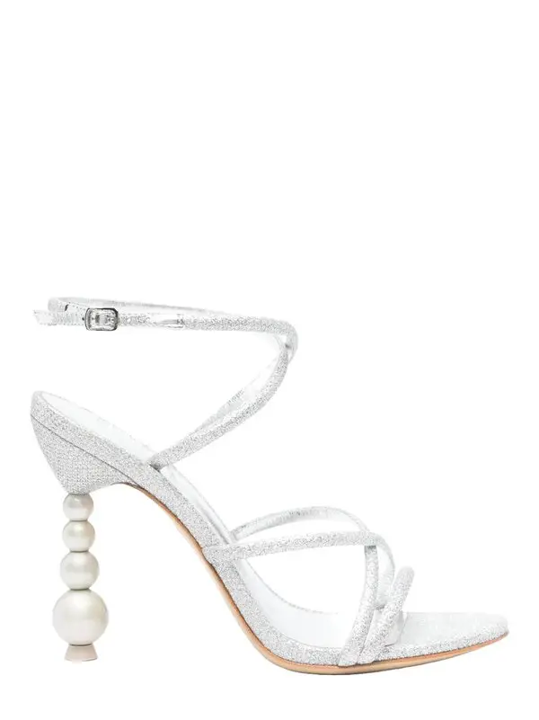 SOPHIA WEBSTER 100mm Perla Sandals - Silver