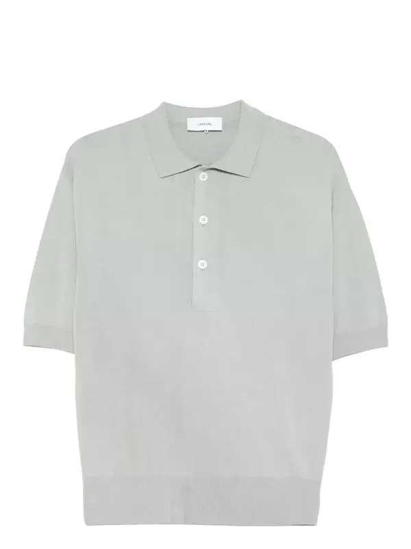 LARDINI Knitted Polo Shirt - Grey