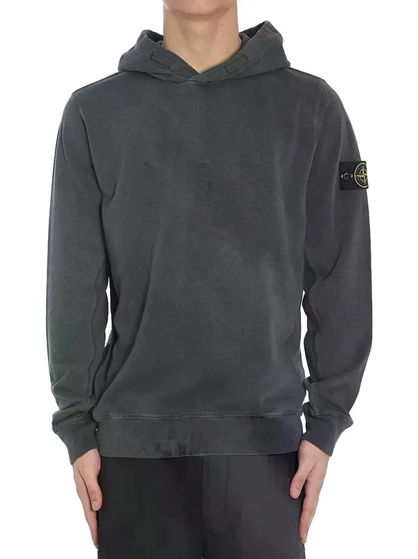 Stone Island Cotton Hoodie - Grey