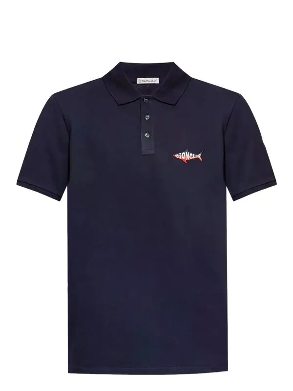 Moncler Logo Polo Shirt - Blue