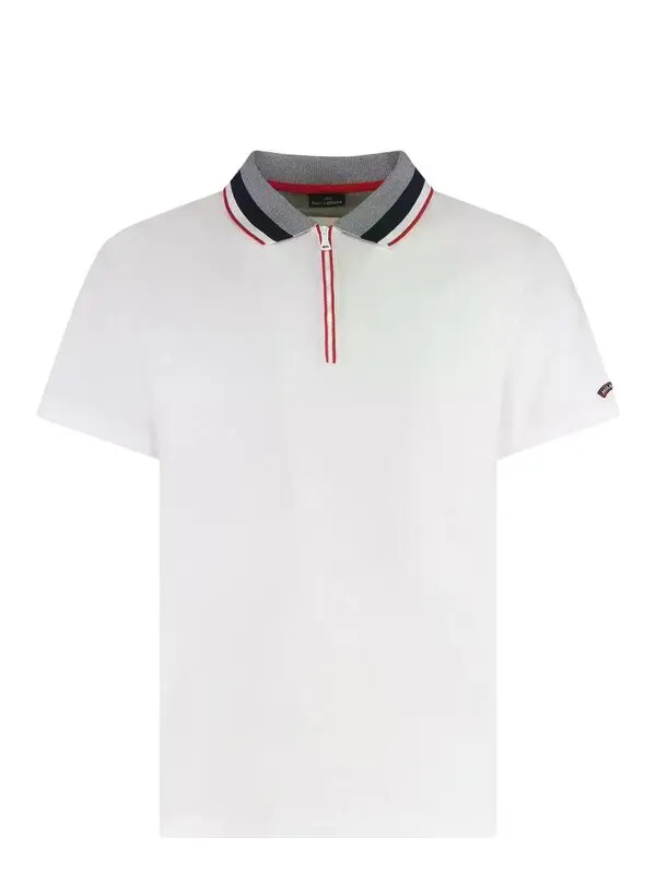 Paul & Shark Zip-up Polo Shirt - White