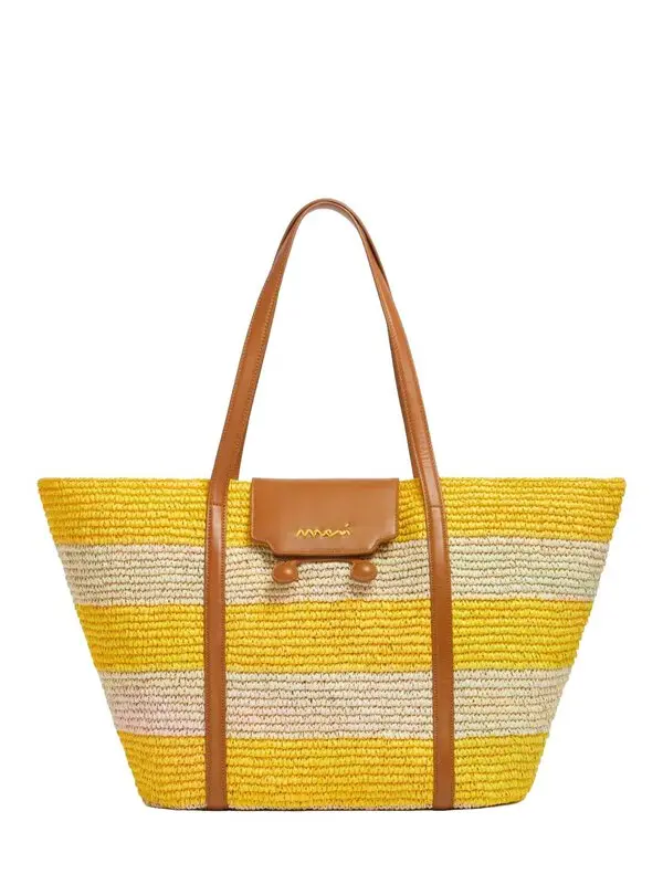 Marni Medium Trunkaroo Beach Tote Bag - Yellow