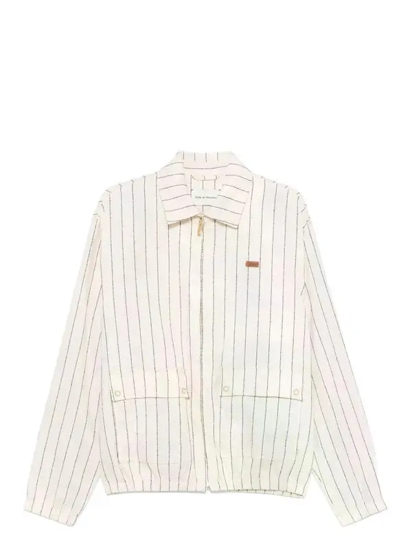 Drole De Monsieur Striped Jacket - Neutrals