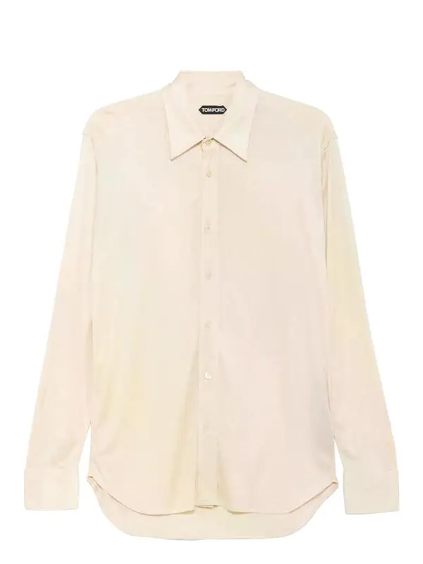 TOM FORD Sheer Silk Shirt - Neutrals