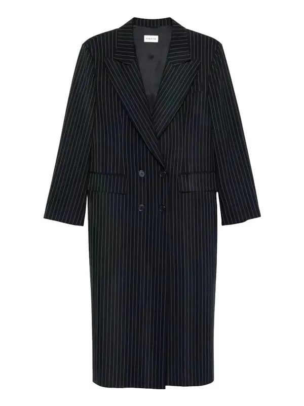 P.a.r.o.s.h Pinstriped Double-breasted Coat - Blue