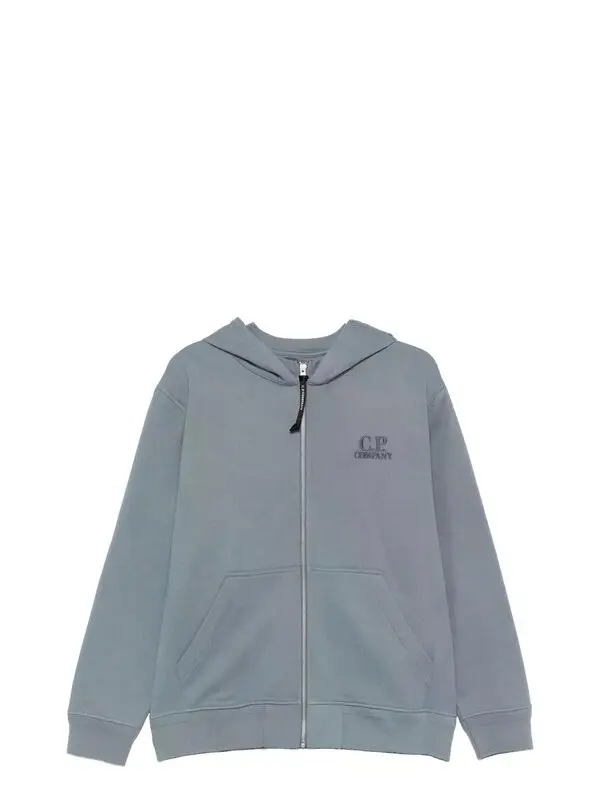 C.P. COMPANY Fleece Zip-up Hoodie - Blue