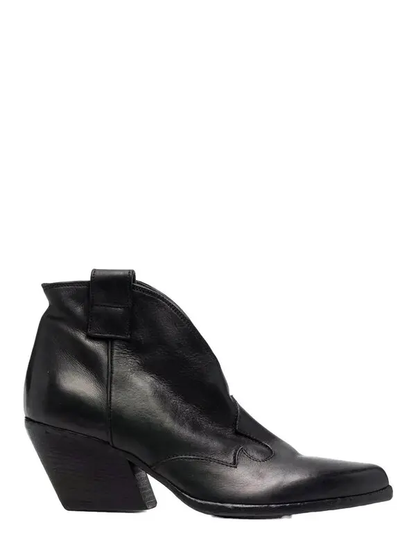Elena Iachi Western Leather Boots - Black