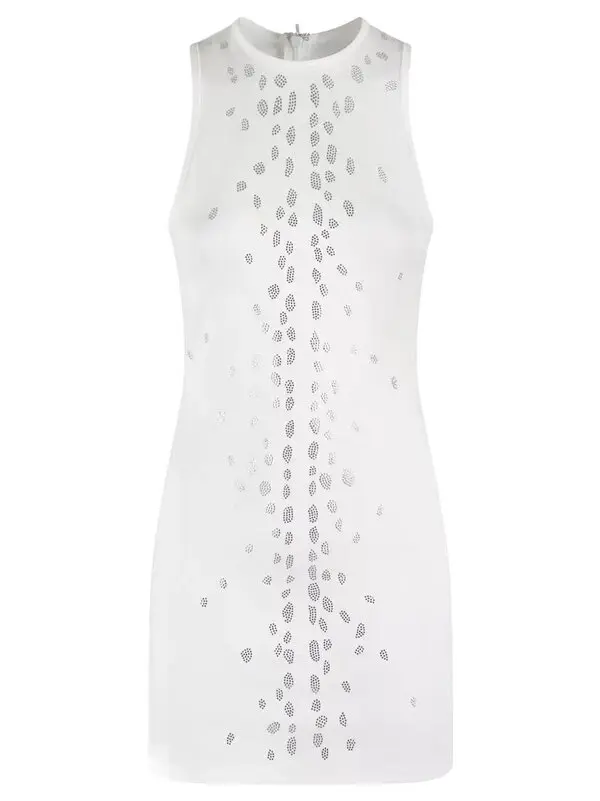 David Koma Embellished Sleeveless Dress - White