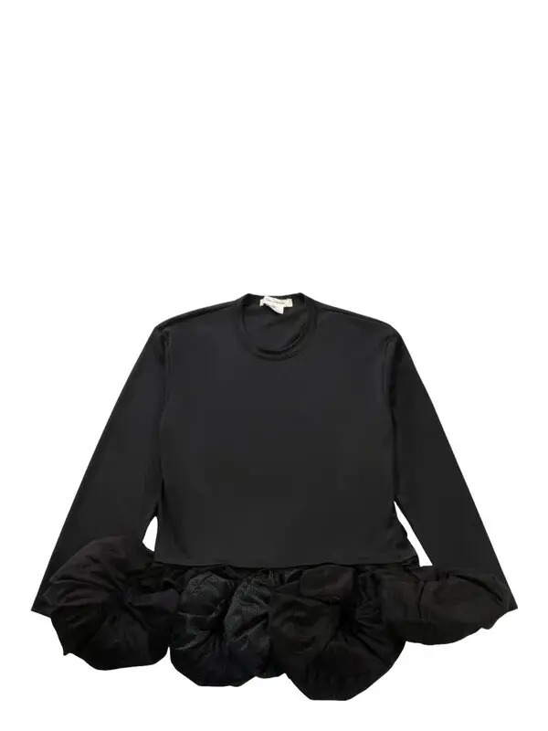Comme Des Garçons Mesh-detailing Blouse - Black