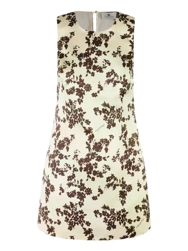 Elisabetta Franchi Floral Print Minidress - Neutrals
