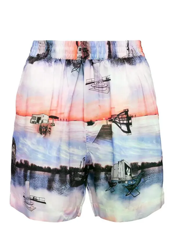 Wood Wood Holiday Print Shorts - Pink