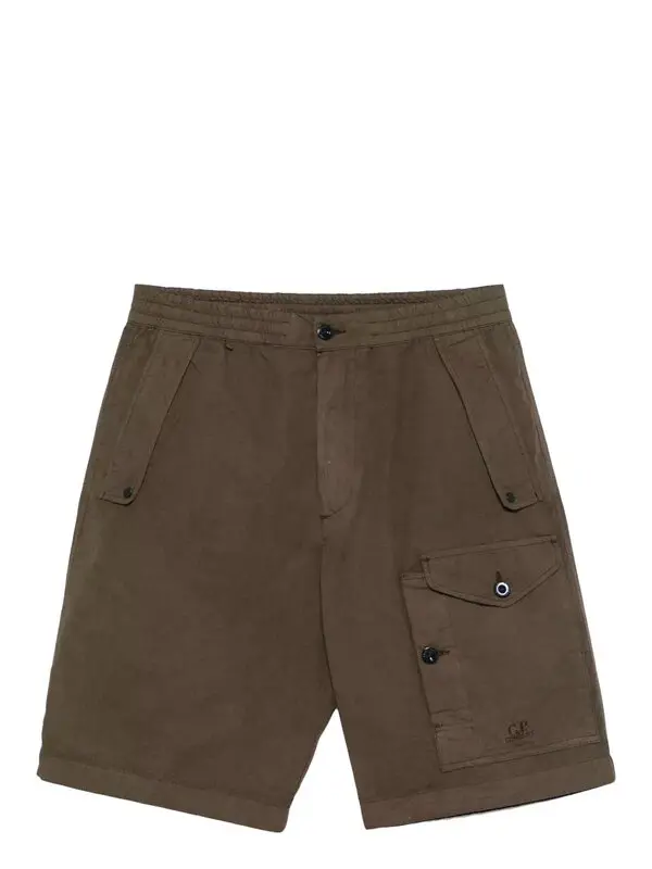 C.P. COMPANY Cotton Cargo Shorts - Green