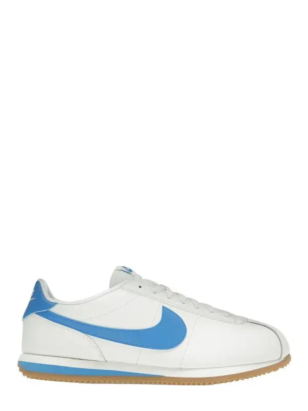 Nike Cortez Leather Sneakers - Sail/gum Yellow/light Photo Blue