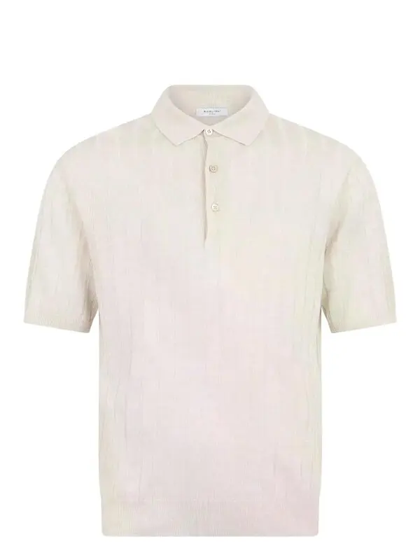 Boglioli Ribbed Polo Shirt - Neutrals