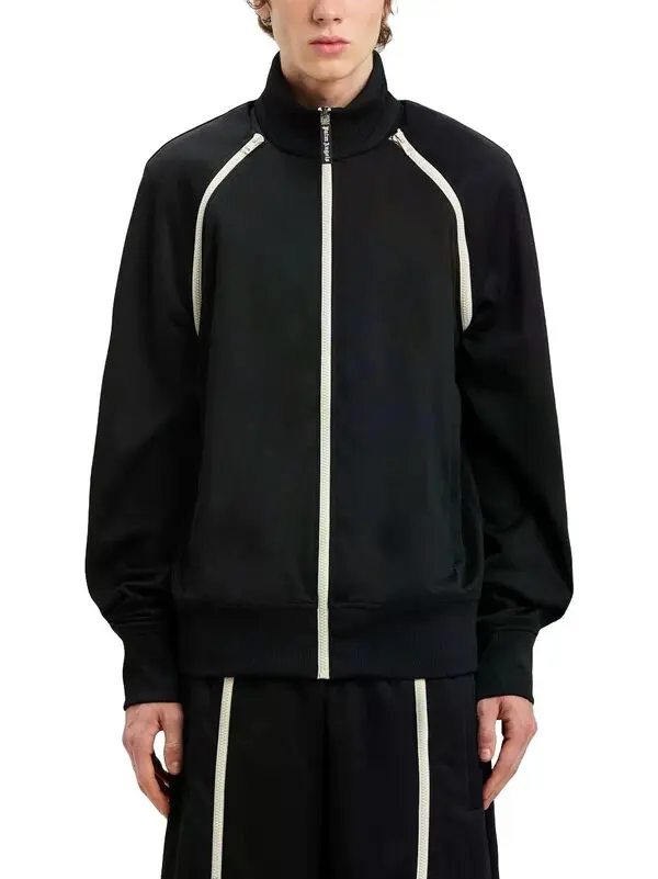 Palm Angels Contrast-trim Track Jacket - Black