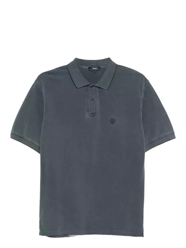 Herno Logo-embroidered Polo Shirt - Blue