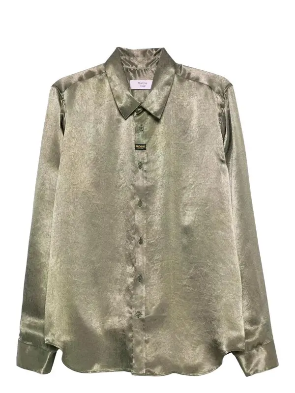 Martine Rose Satin Shirt - Green