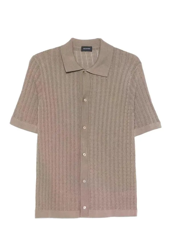 Tagliatore Knitted Shirt - Brown