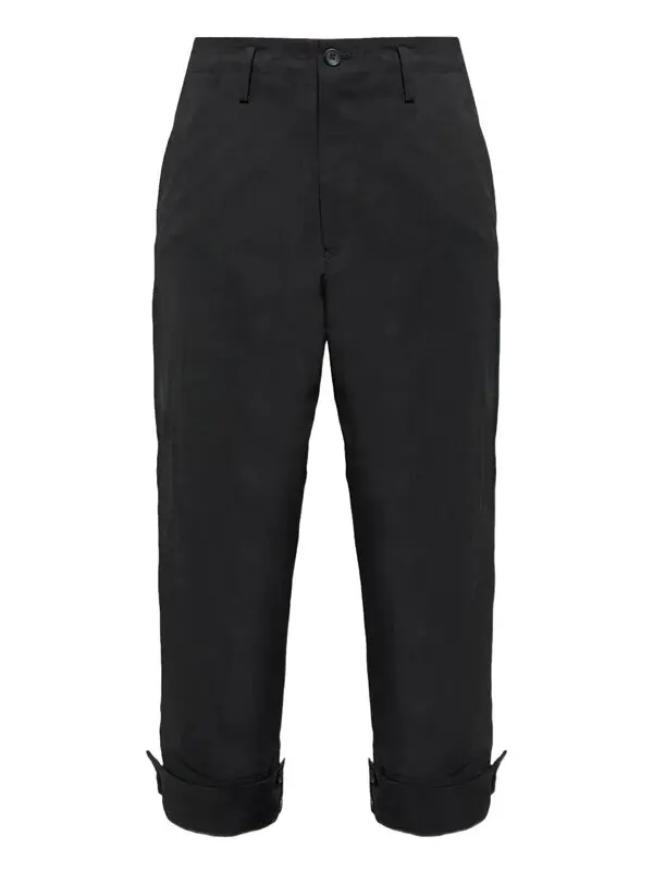 Yohji Yamamoto Cotton-blend Trousers - Black