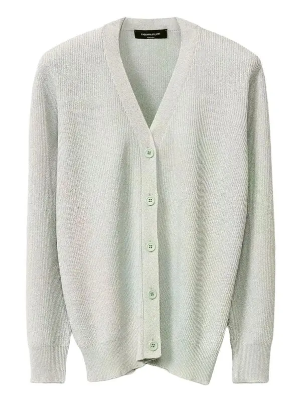 Fabiana Filippi Ribbed Cardigan - Green