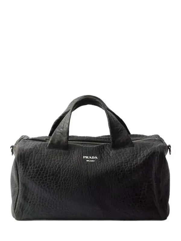 Prada Leather Duffle Bag - Black