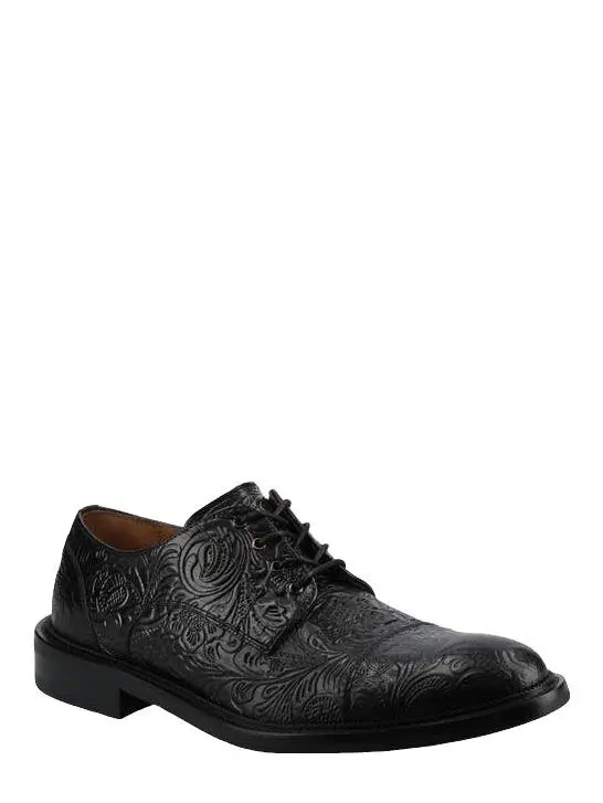 Taft The Rome Embossed Leather Shoe - Noir Viejo