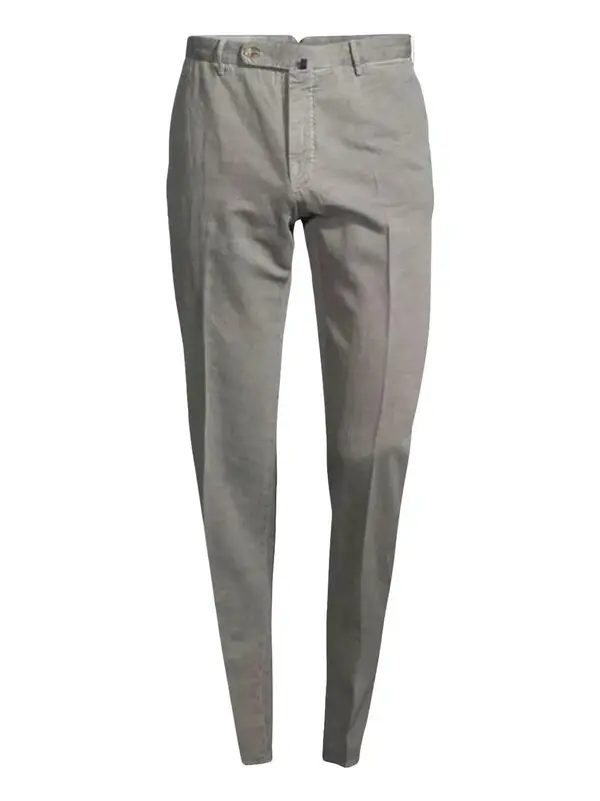 Incotex Pressed-crease Chino Trousers - Grey