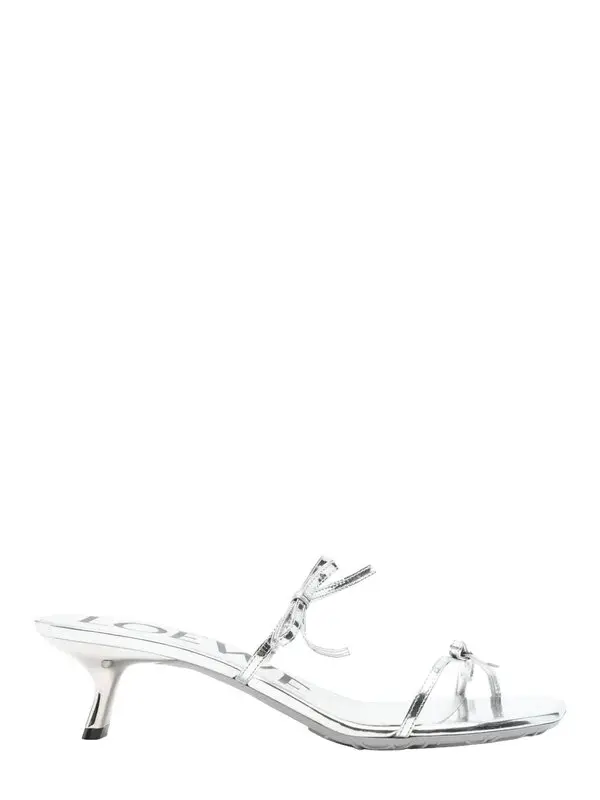 Loewe 45mm Petal Sandals - Silver
