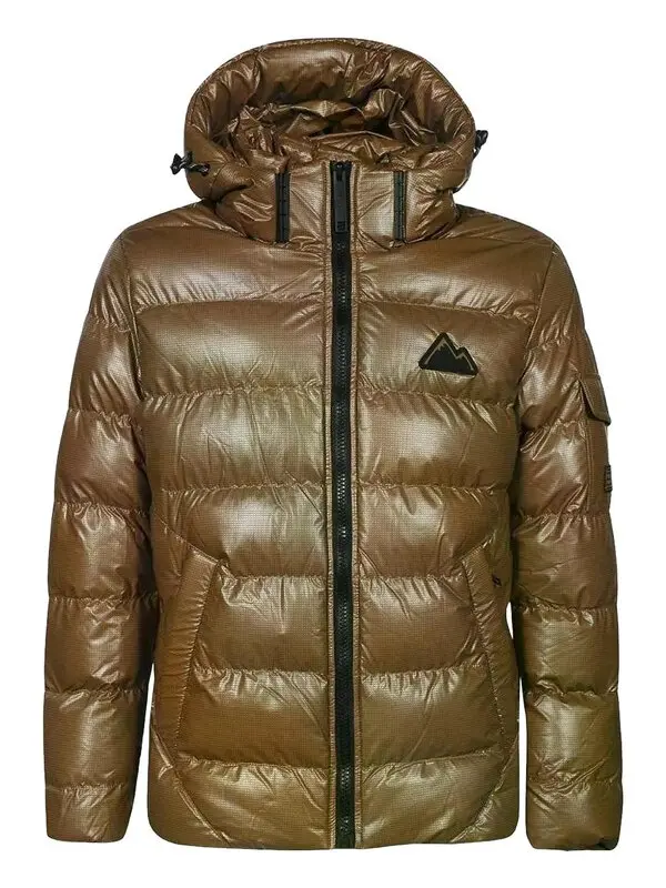 POINT ZERO Hooded Down Jacket - Brown