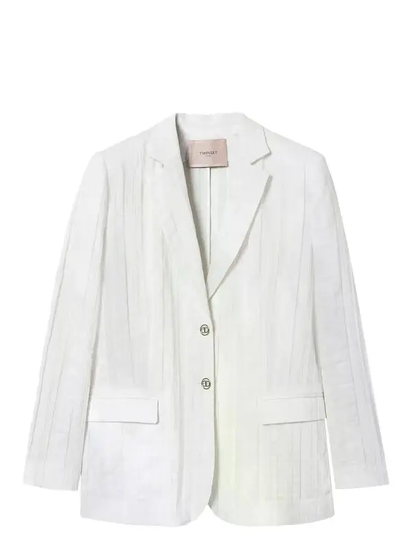 TWINSET Single-breasted Blazer - White