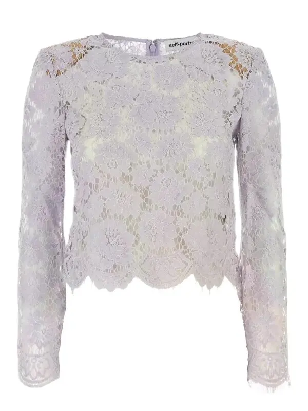 SELF-PORTRAIT Lace Blouse - Purple