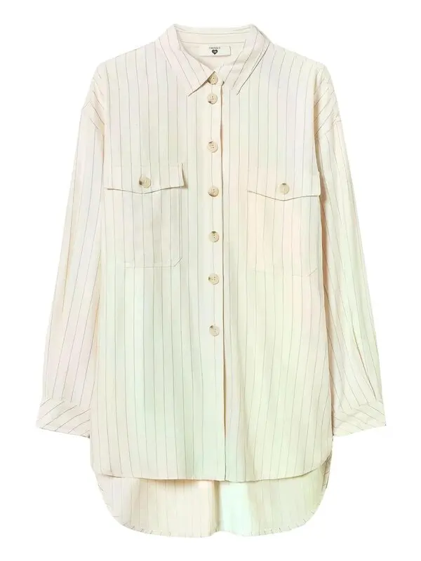 TWINSET Pinstripe Shirt - Neutrals