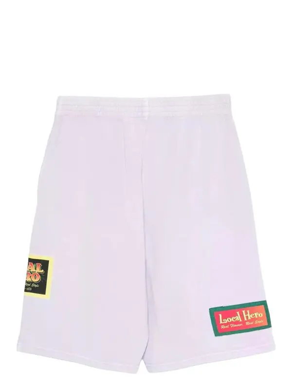 Martine Rose Logo-patch Shorts - Purple