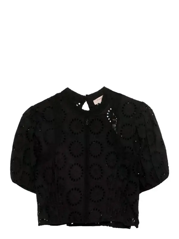 TWINSET Broderie Anglaise Blouse - Black
