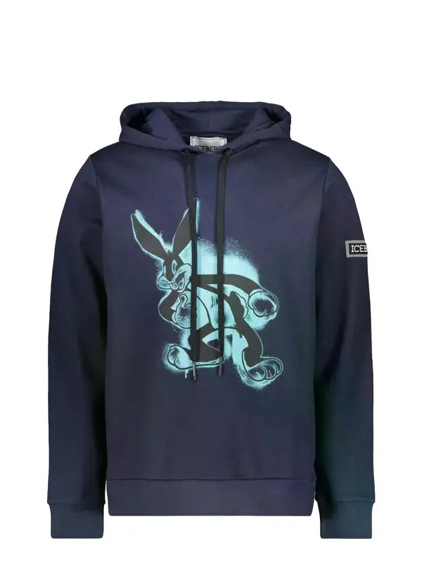 Iceberg Graphic-print Hoodie - Blue
