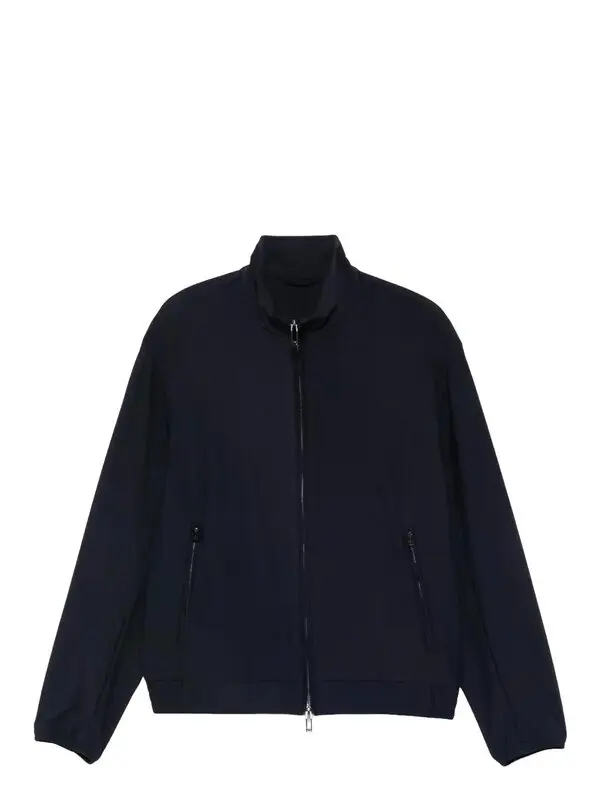 Emporio Armani Fine-ribbed Jacket - Blue